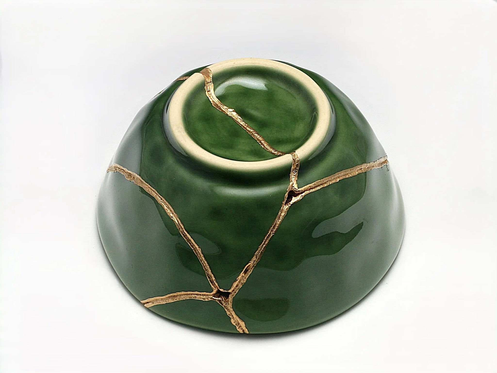 Medium Green Kintsugi Bowl – Kintsugi Reborn
